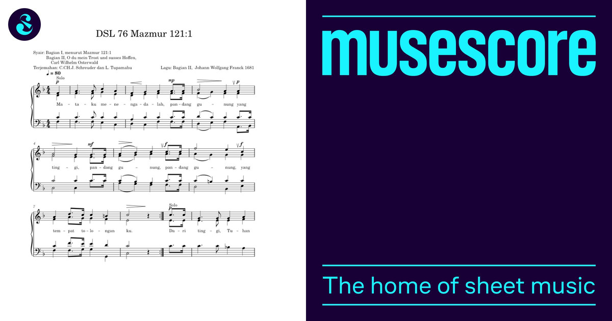 DSL 76 Mazmur 121 Sheet music for Piano (Solo) Easy | Musescore.com