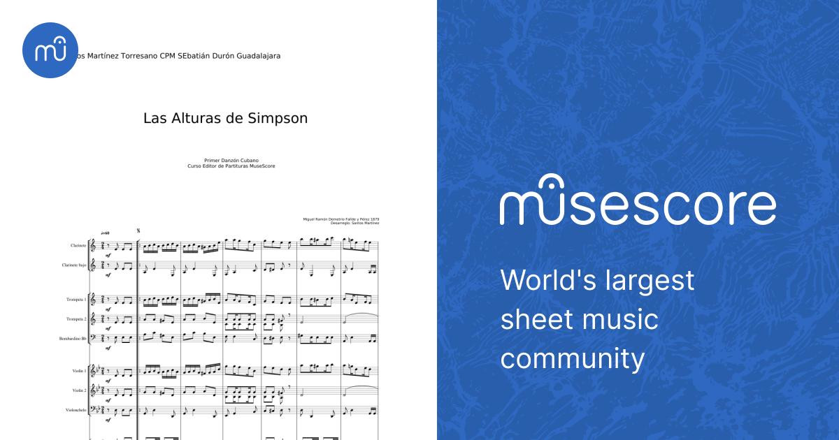 Las alturas de Simpson Sheet Music for Clarinet in b-flat, Clarinet ...