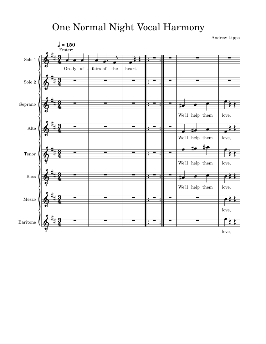 One Normal Night – Andrew Lippa, The Addams Family Musical One Normal ...