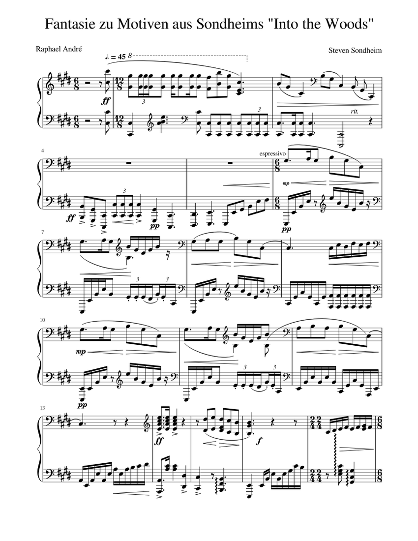 Fantasie_zu_Motiven_aus_Sondheims_Into_the_Woods Sheet music for Piano ...
