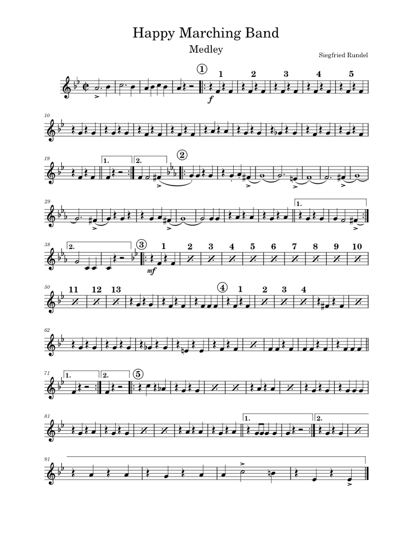 Happy Marching Band - piano tutorial