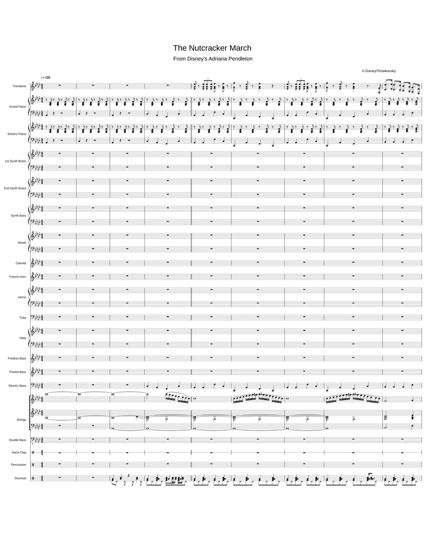 The Nutcracker March - Disney's Adriana Pendleton/Tchaikovsky Sheet ...