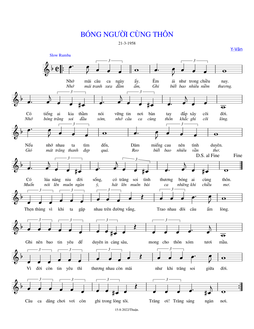 BÓNG_NGƯỜI_CÙNG_THÔN - piano tutorial