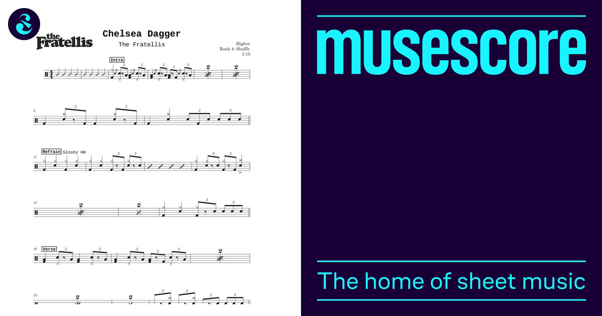 Chelsea Dagger Sheet Music for Drum group (Solo) | MuseScore.com