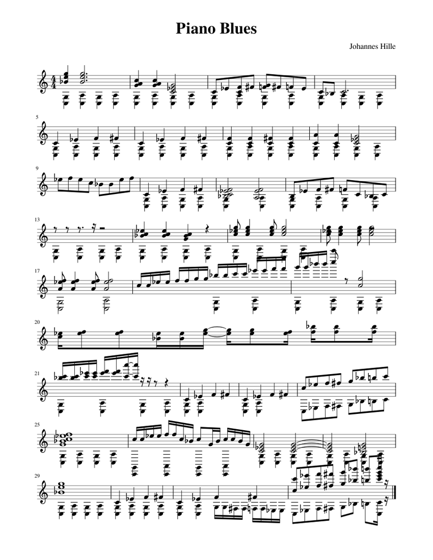 Piano Blues Cmajor Sheet music for Piano (Solo) Easy | Musescore.com