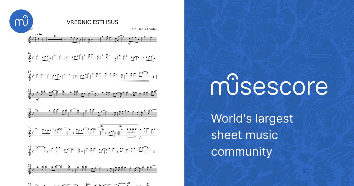 Vrednic Esti, Isus - Misc Praise Songs Sheet music for Piano (Solo ...