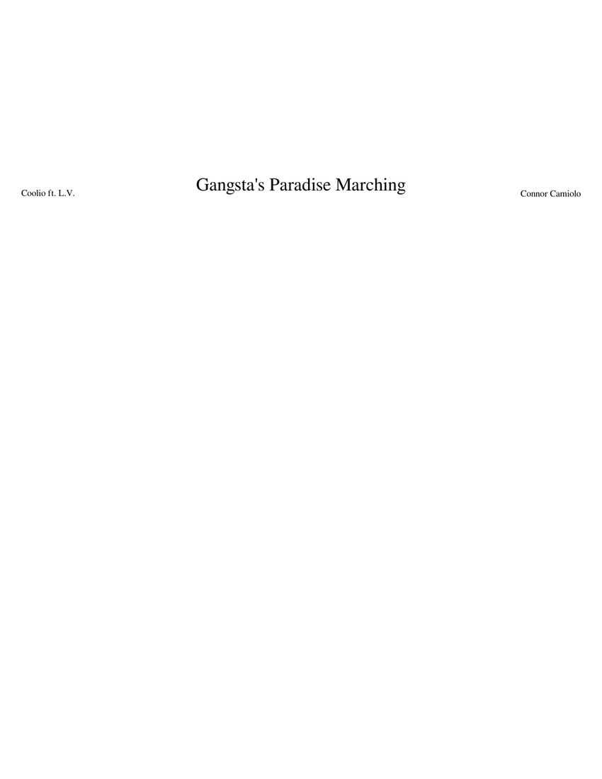 Gangsta's Paradise Marching Sheet Music for Trombone, Tuba, Flute ...