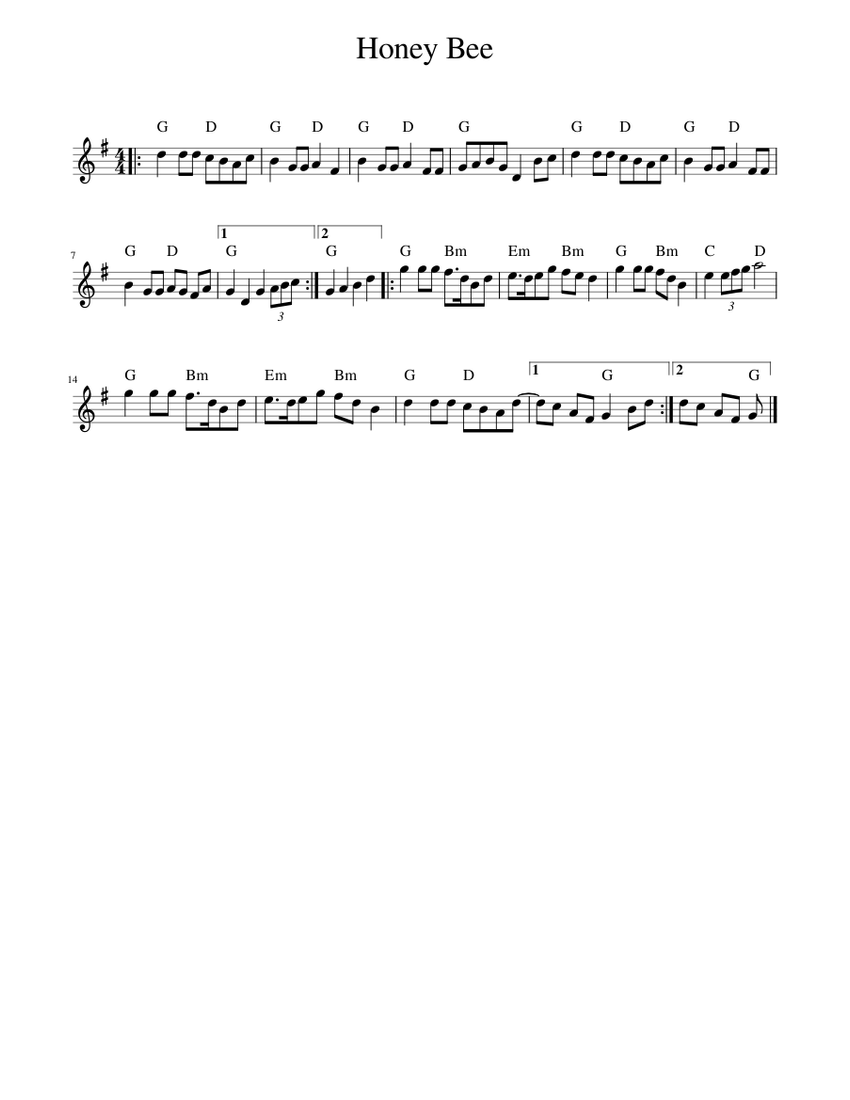 Honey Bee Sheet music for Piano (Solo) Easy | Musescore.com
