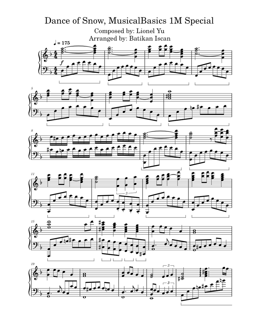 Dance of Snow Sheet music for Piano (Solo) | Musescore.com
