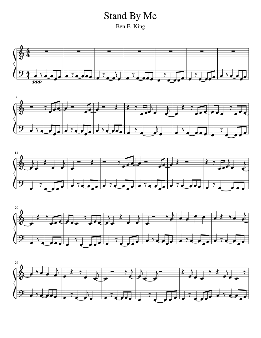 Stand By Me Sheet music for Piano (Solo) | Musescore.com