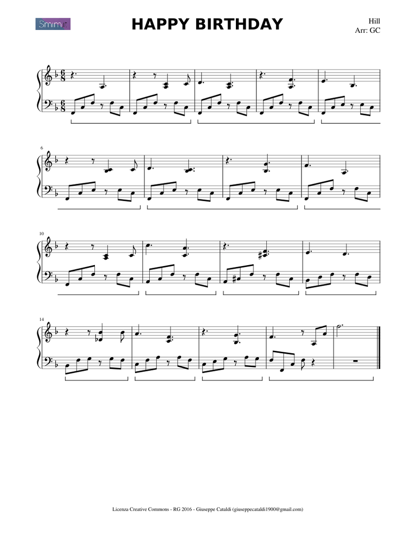 Happy Birthday Sheet Music for Piano (Solo) easy | MuseScore.com