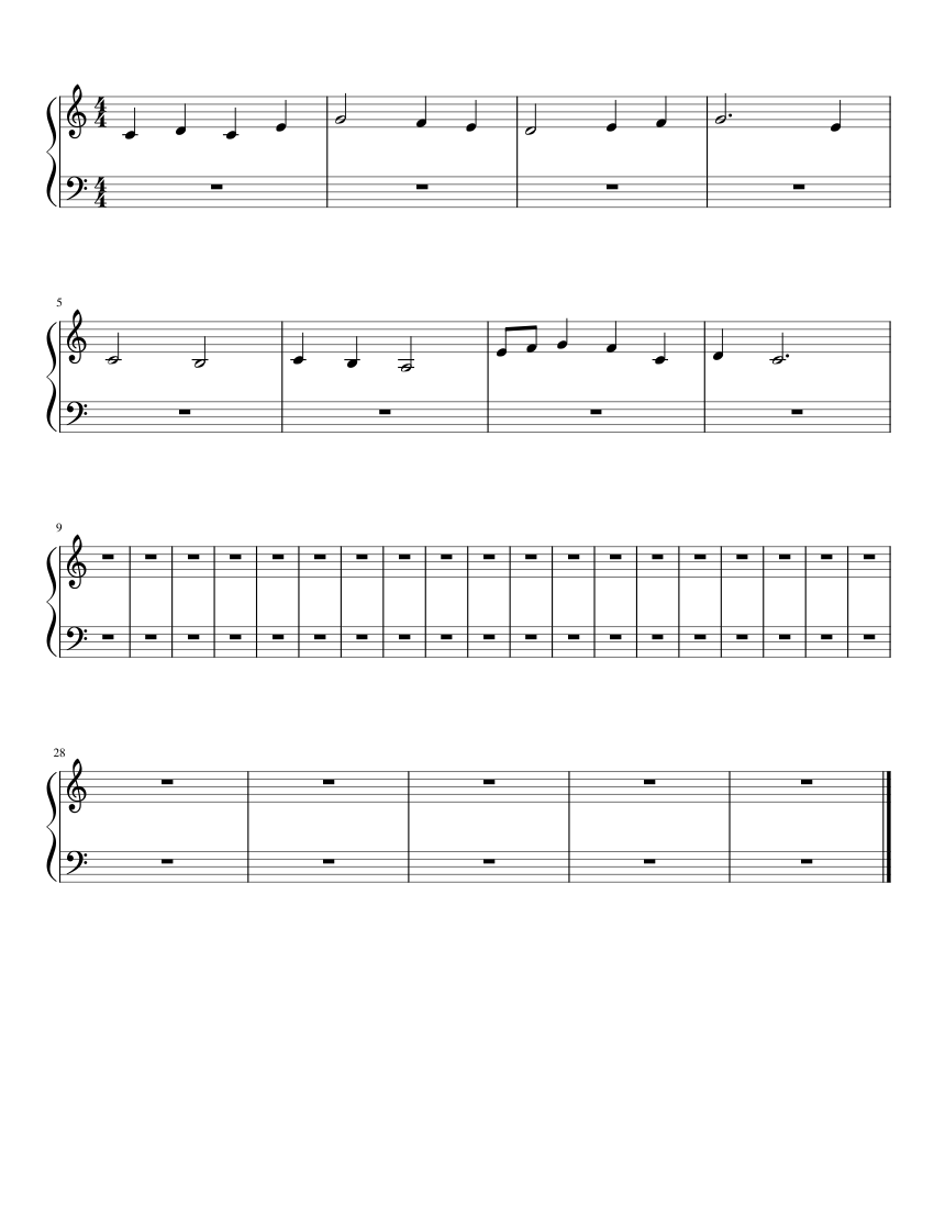 First Composition Sheet music for Piano (Solo) Easy | Musescore.com