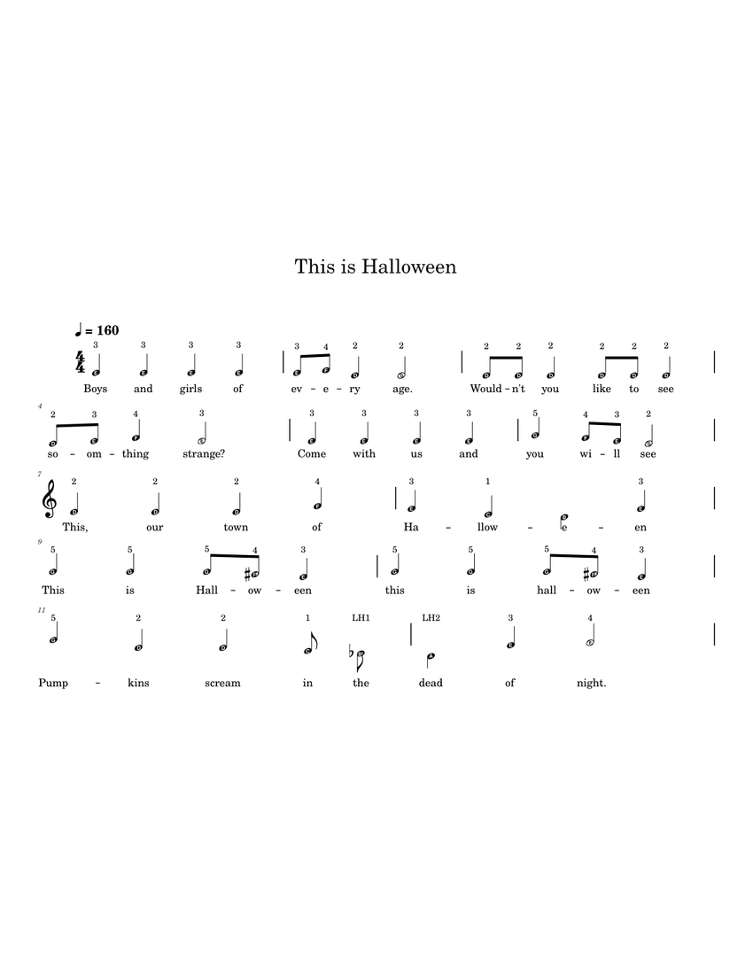 This is halloween – Danny Elfman This is Halloween Student Sheet music ...