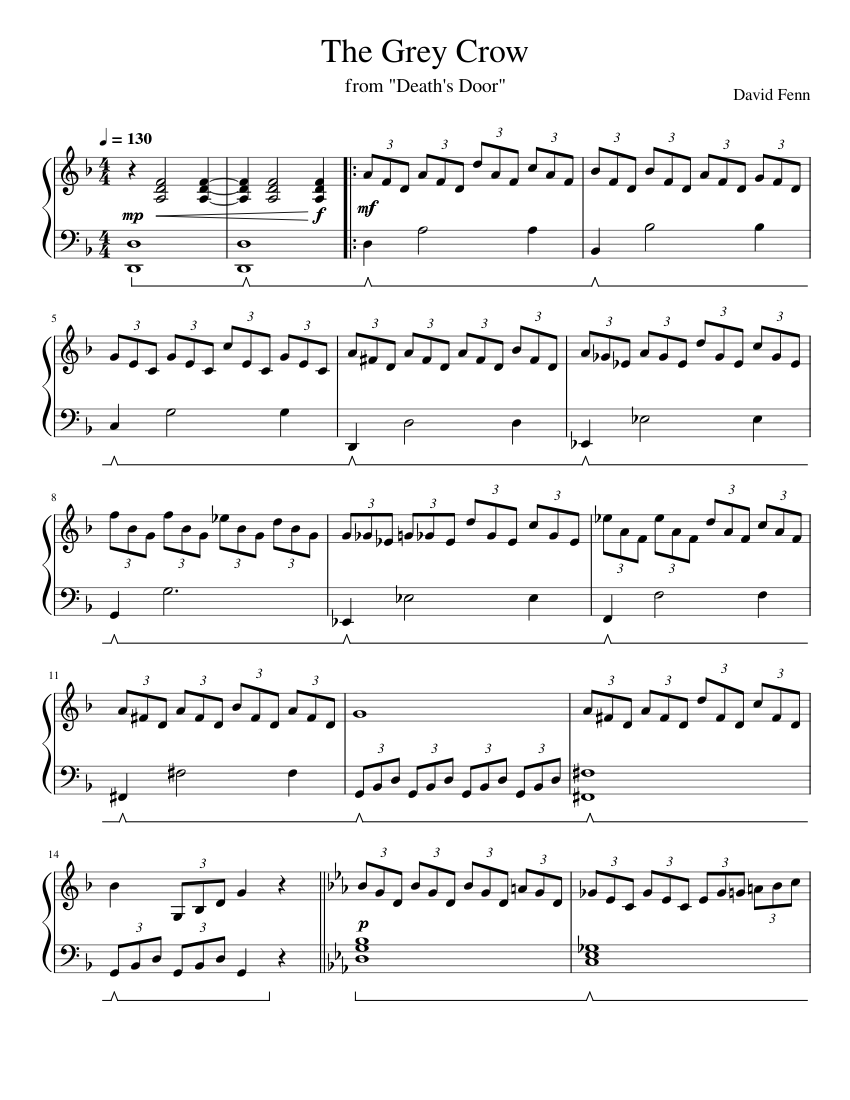 The Grey Crow – David Fenn - Piano Sheet music for Piano (Solo ...