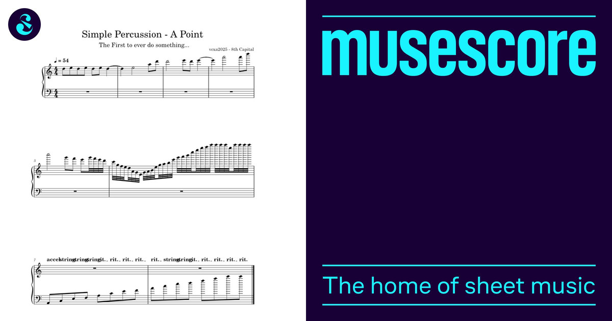 Simple Percussion - A Point – vcxavcxa05 Sheet music for Piano (Solo ...