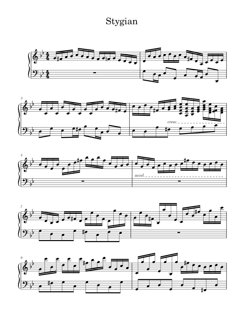Stygian Sheet music for Harpsichord (Solo) | Musescore.com