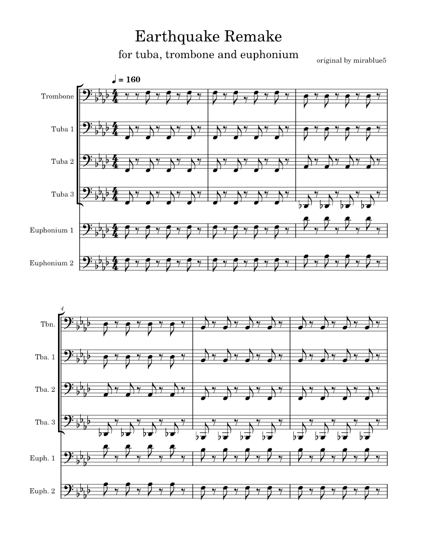 Earthquake/Transformers – L.S.U. Marching Band Earthquake Remake Sheet ...