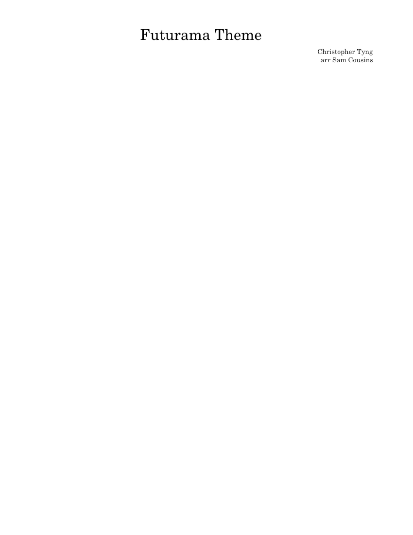Futurama Theme – Christopher Tyng, TV Theme Song Futurama Theme (for ...