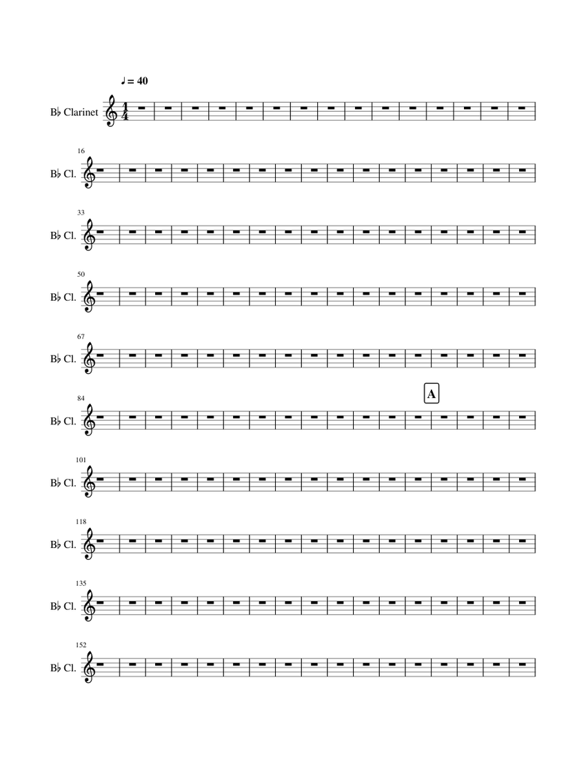 Bb Simplified Mozart Clarinet Concerto in A Sheet music for Clarinet in ...