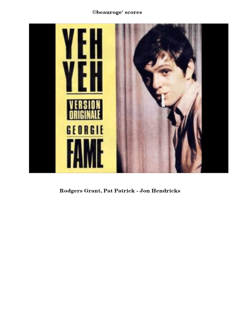 Yeh, Yeh! Sheet Music for Piano, Organ, Saxophone baritone, Trumpet in ...