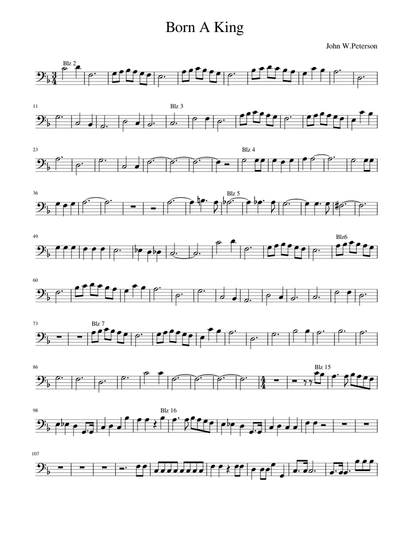 Born A King (De Goeie) Sheet Music for Piano (Solo) easy | MuseScore.com