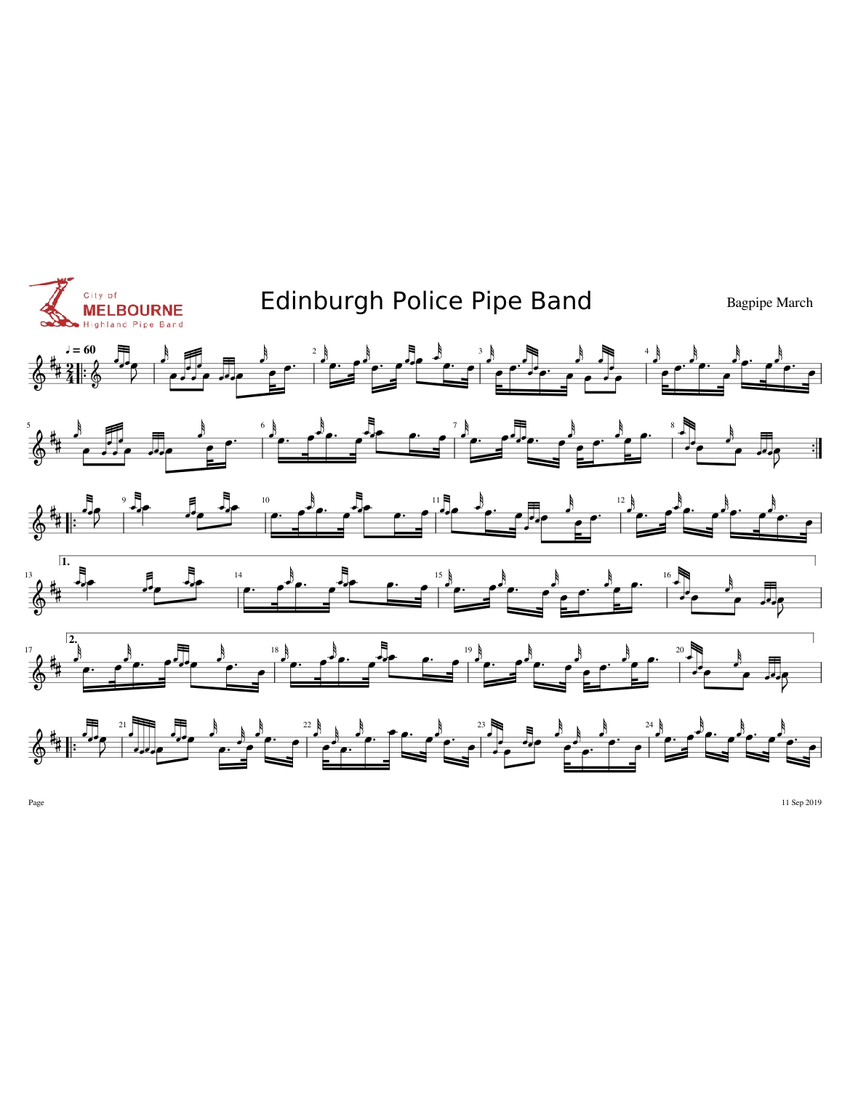 Edinburgh_City_Police_Pipe_BandVersion11Sept2019 Sheet Music for Pipes ...
