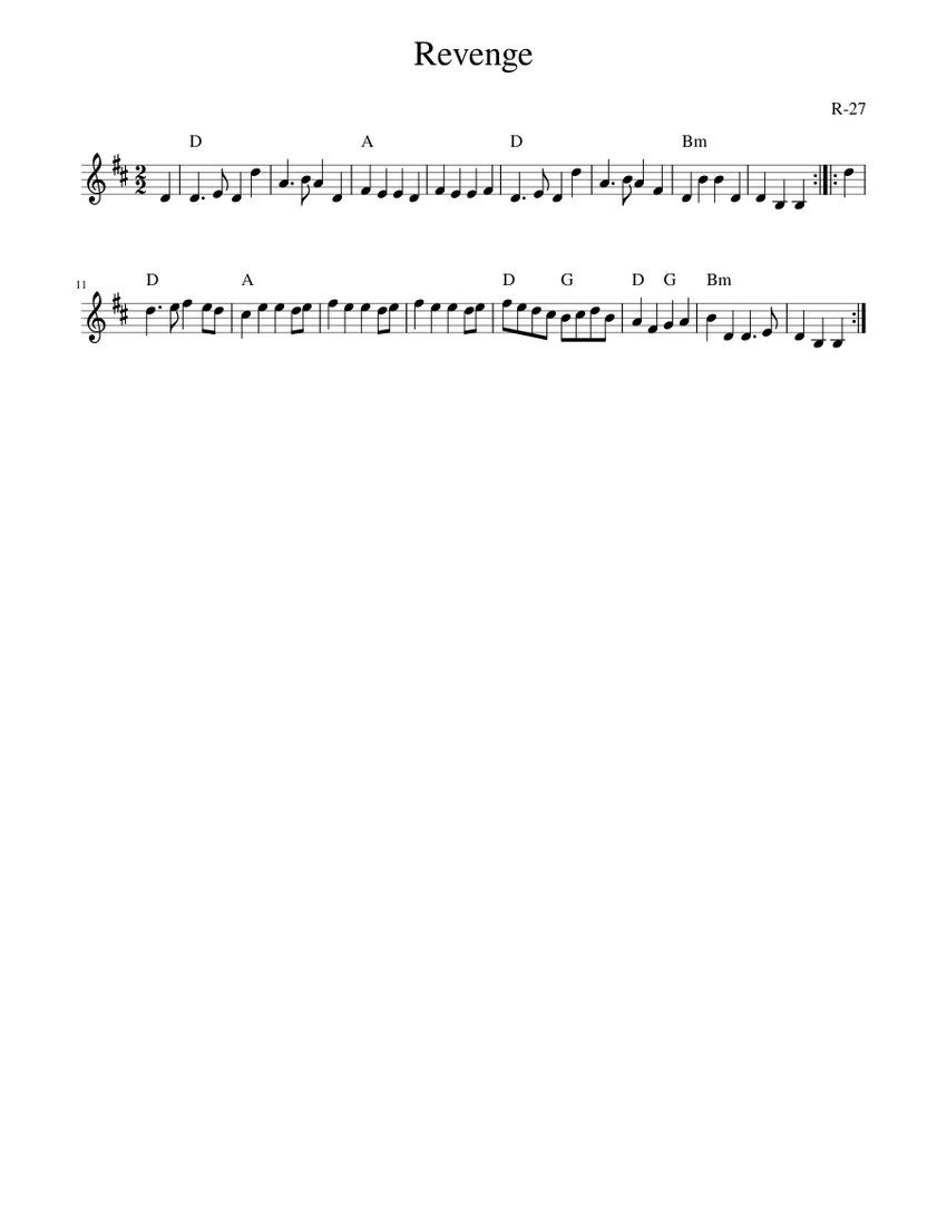Revenge Sheet music for Piano (Solo) Easy | Musescore.com