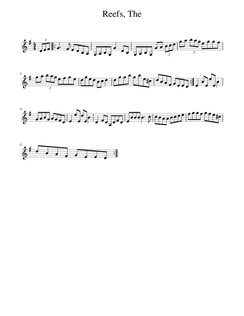 The Reefs Sheet music for Piano (Solo) | Musescore.com