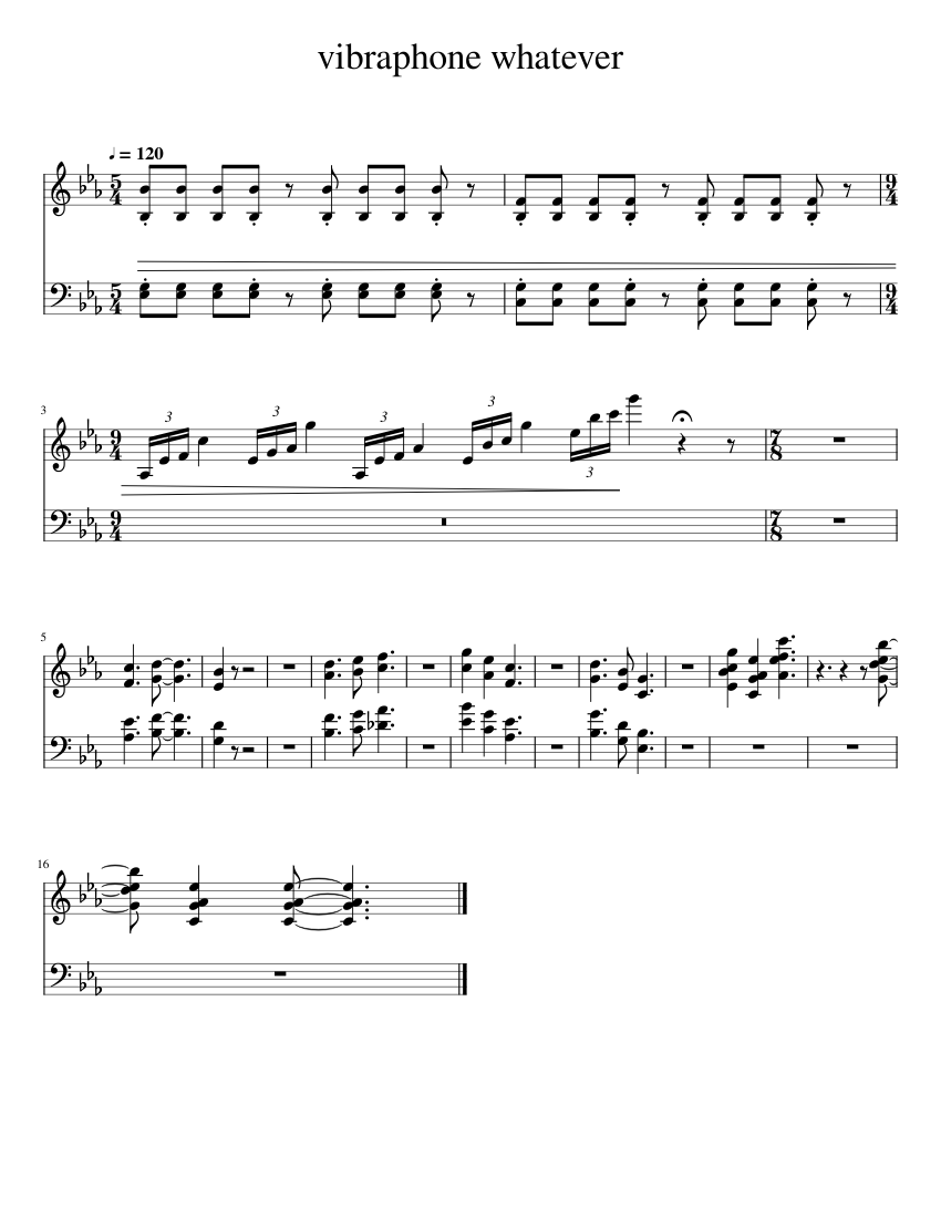 vibraphone whatever Sheet music for Vibraphone (Solo) | Musescore.com