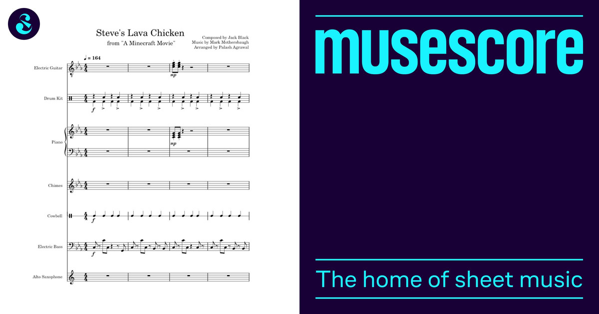 Steve's Lava Chicken – Jack Black - piano tutorial