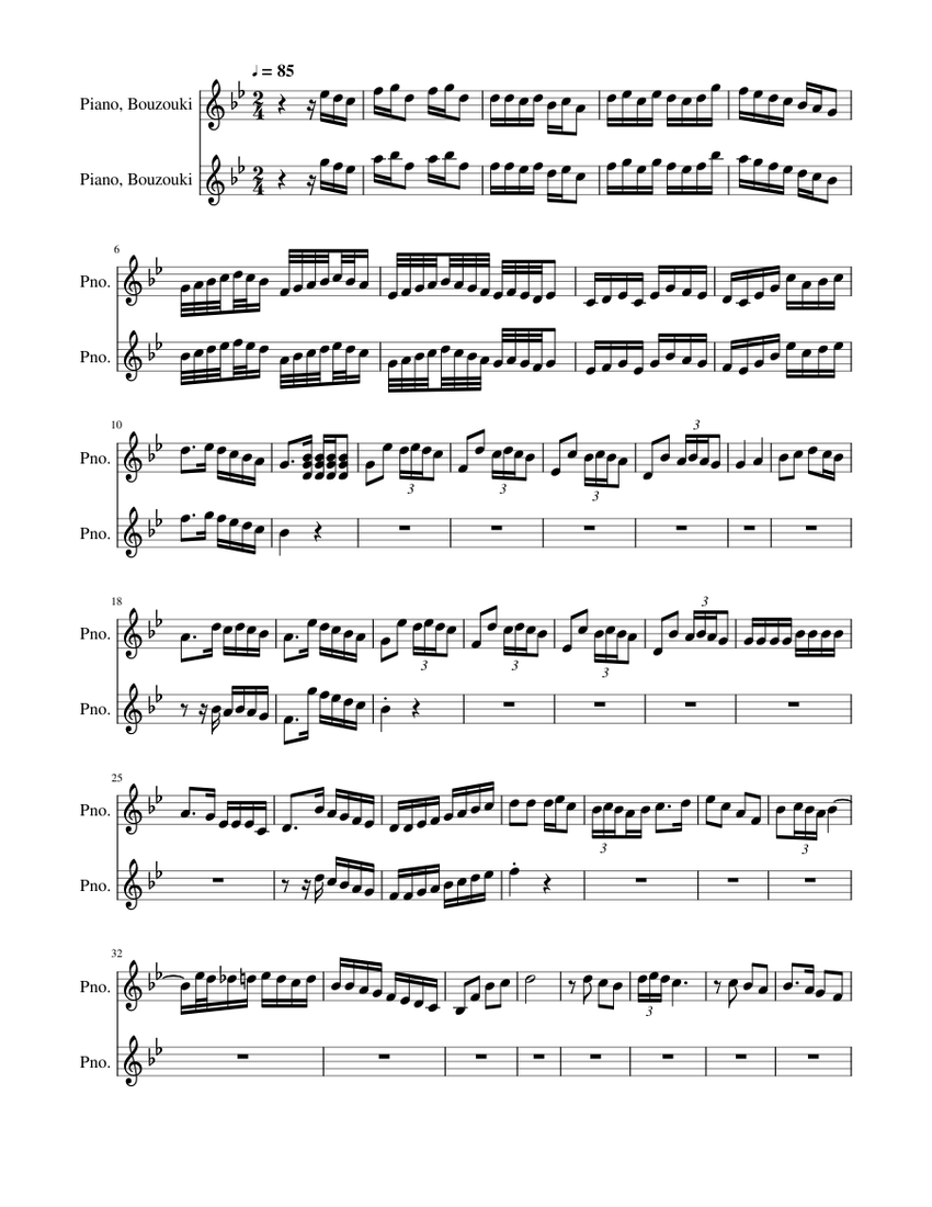 ΑΝΘΡΩΠΕ ΔΥΣΤΥΧΙΣΜΕΝΕ Sheet music for Piano (Piano Duo) | Musescore.com