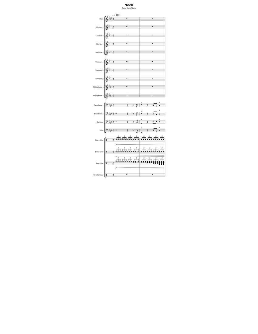 Neck Sheet music for Trombone, Euphonium, Tuba, Mellophone & more ...