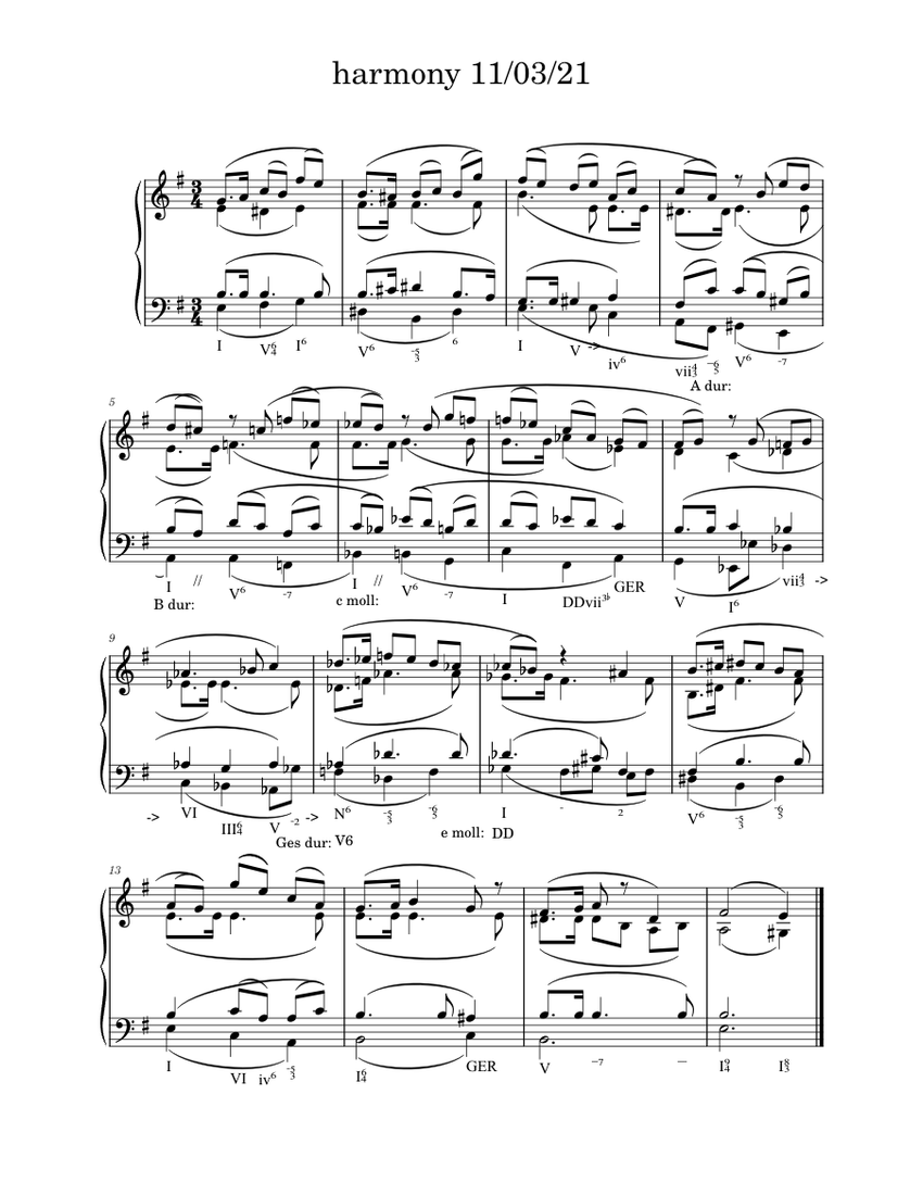 Harmony_exercise_11_03_2021 Sheet Music for Piano (SATB) Easy ...