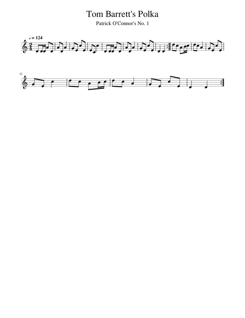 Tom Barrett's Polka Sheet music for Piano (Solo) Easy | Musescore.com