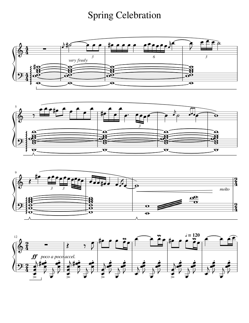 ORIGINAL - Spring Celebration Sheet Music for Piano (Solo) | MuseScore.com