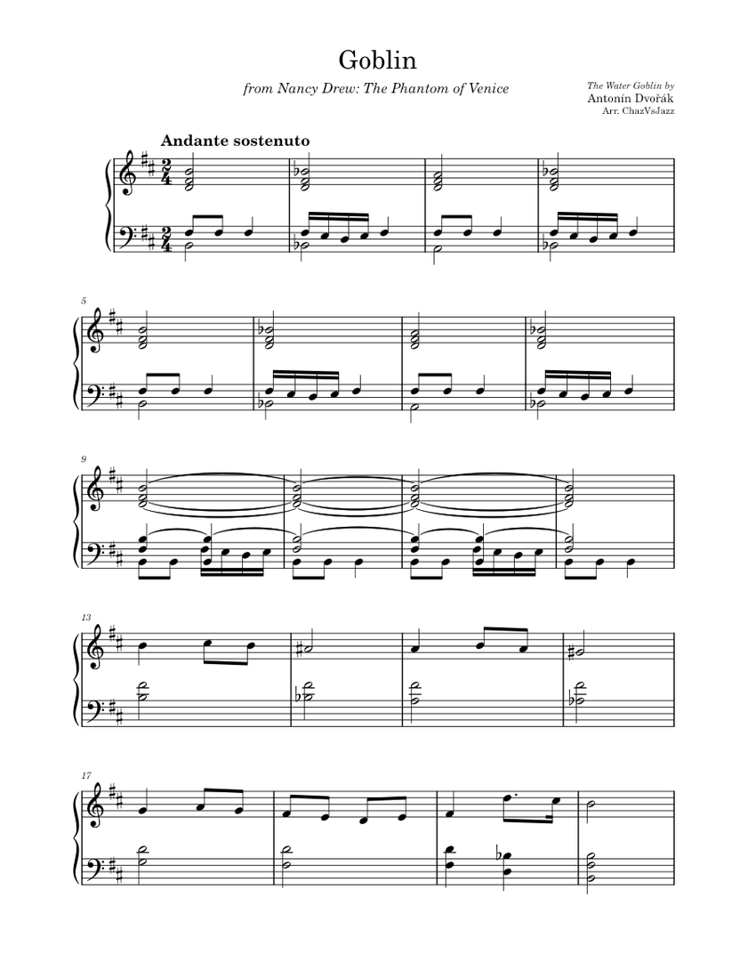 Goblin Sheet music for Piano (Solo) Easy | Musescore.com