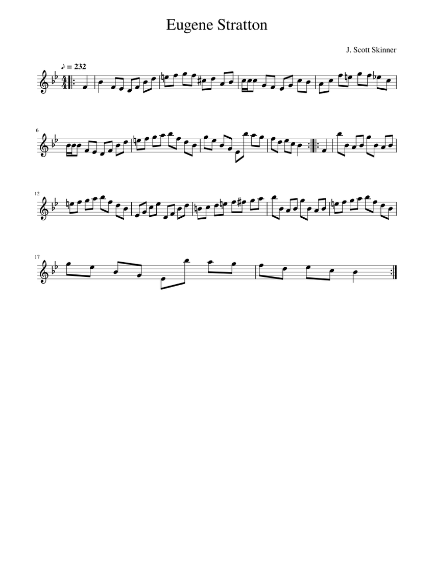 Eugene Stratton Sheet music for Piano (Solo) Easy | Musescore.com