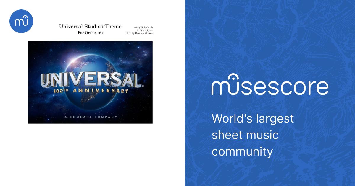 Universal Studios Theme Sheet Music for Trombone, Organ, Tuba, Flute ...