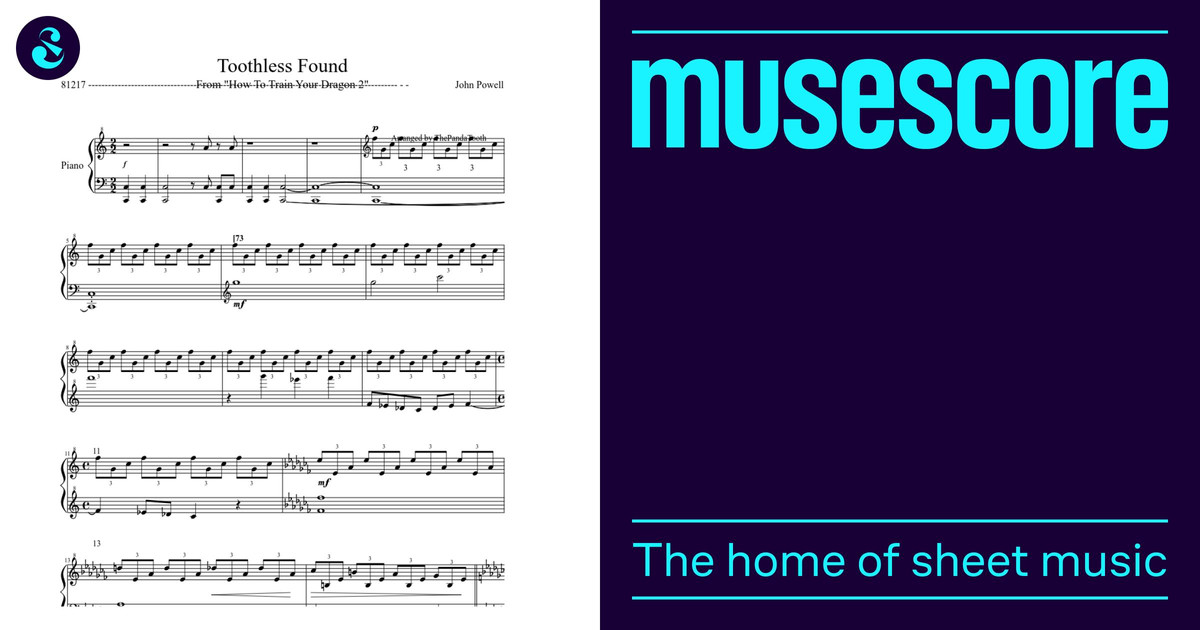 Toothless Found Sheet music for Piano (Solo) | Musescore.com