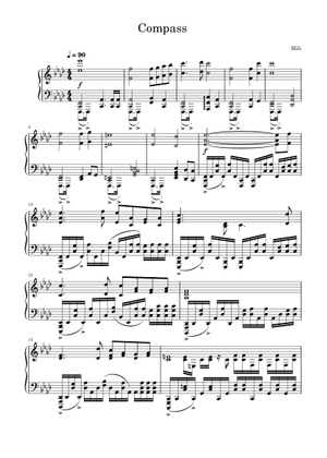 Compass – Mili Sheet Music and Tab for Piano, Organ, French horn ...