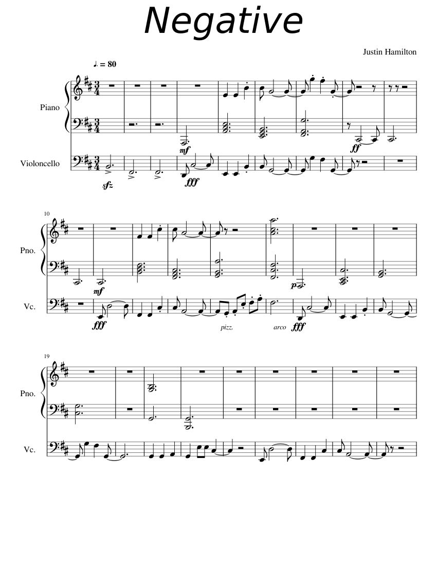 Negative 2 0 Sheet Music For Piano Cello Solo Musescore negative-2-0-sheet-music-for-piano-cello-solo-musescore
