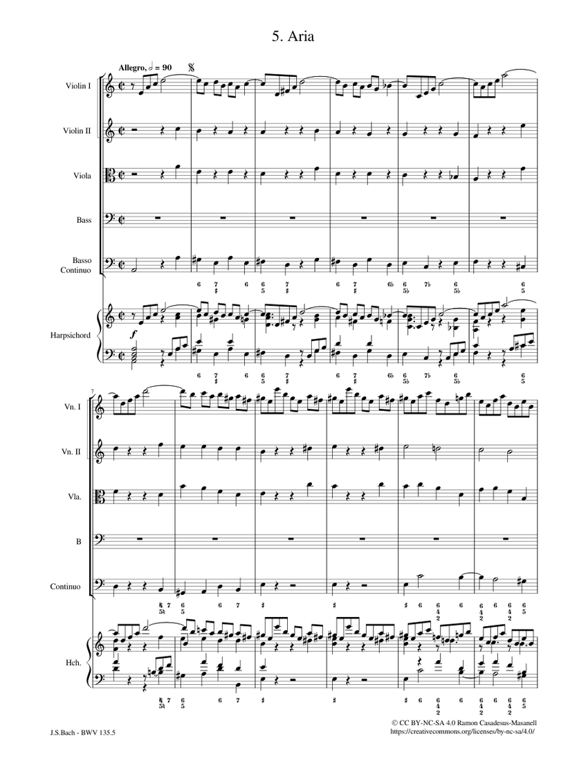 Ach Herr, mich armen Sünder, BWV 135 / Mvt. 5 – Johann Sebastian Bach ...