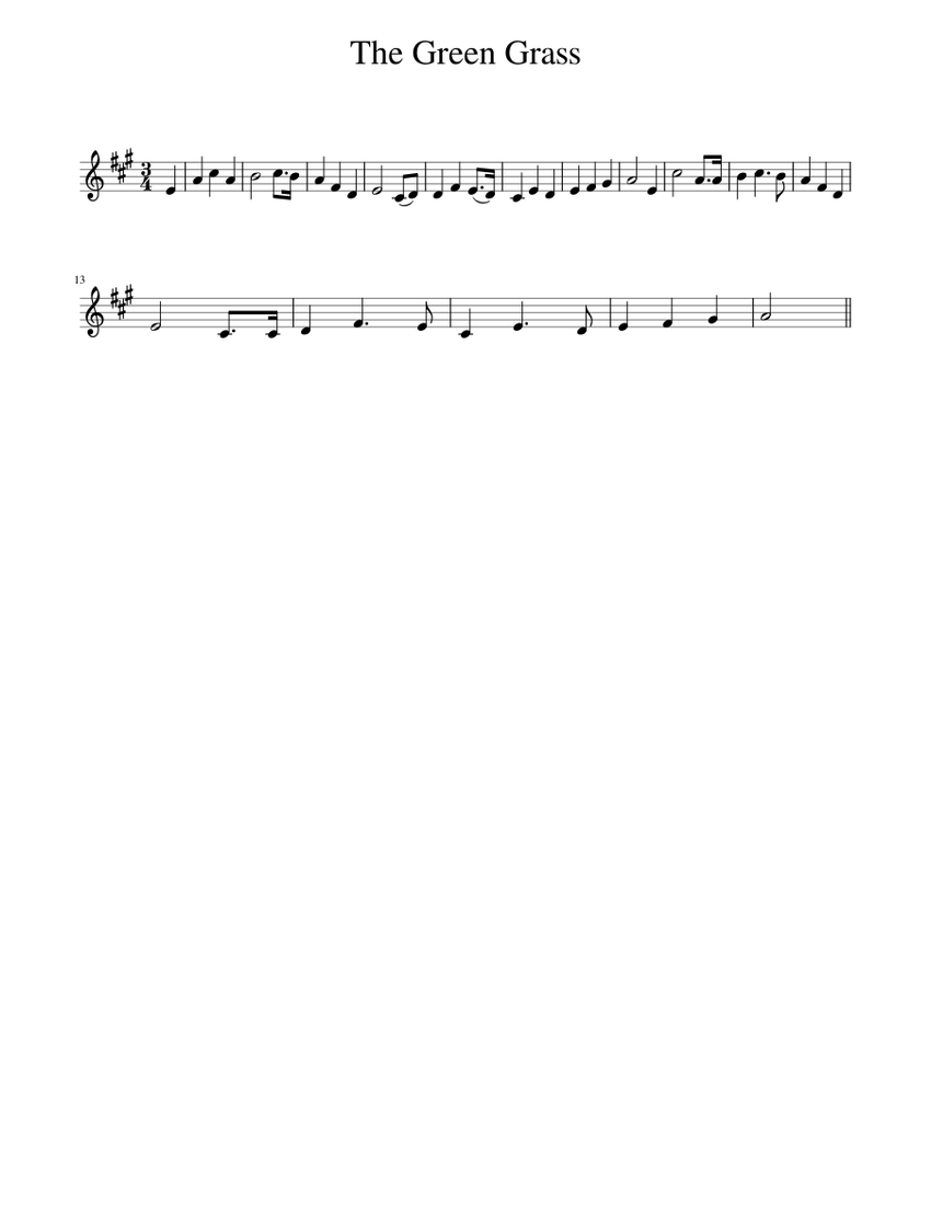 The Green Grass Sheet music for Piano (Solo) Easy | Musescore.com