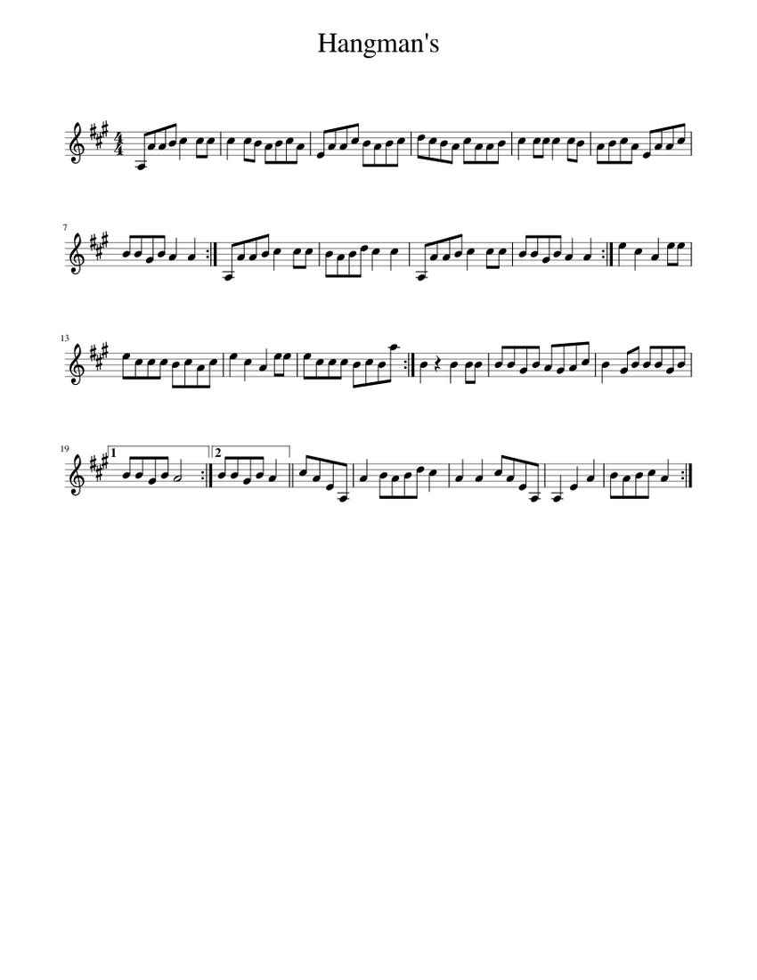 Hangman's Sheet music for Piano (Solo) Easy | Musescore.com
