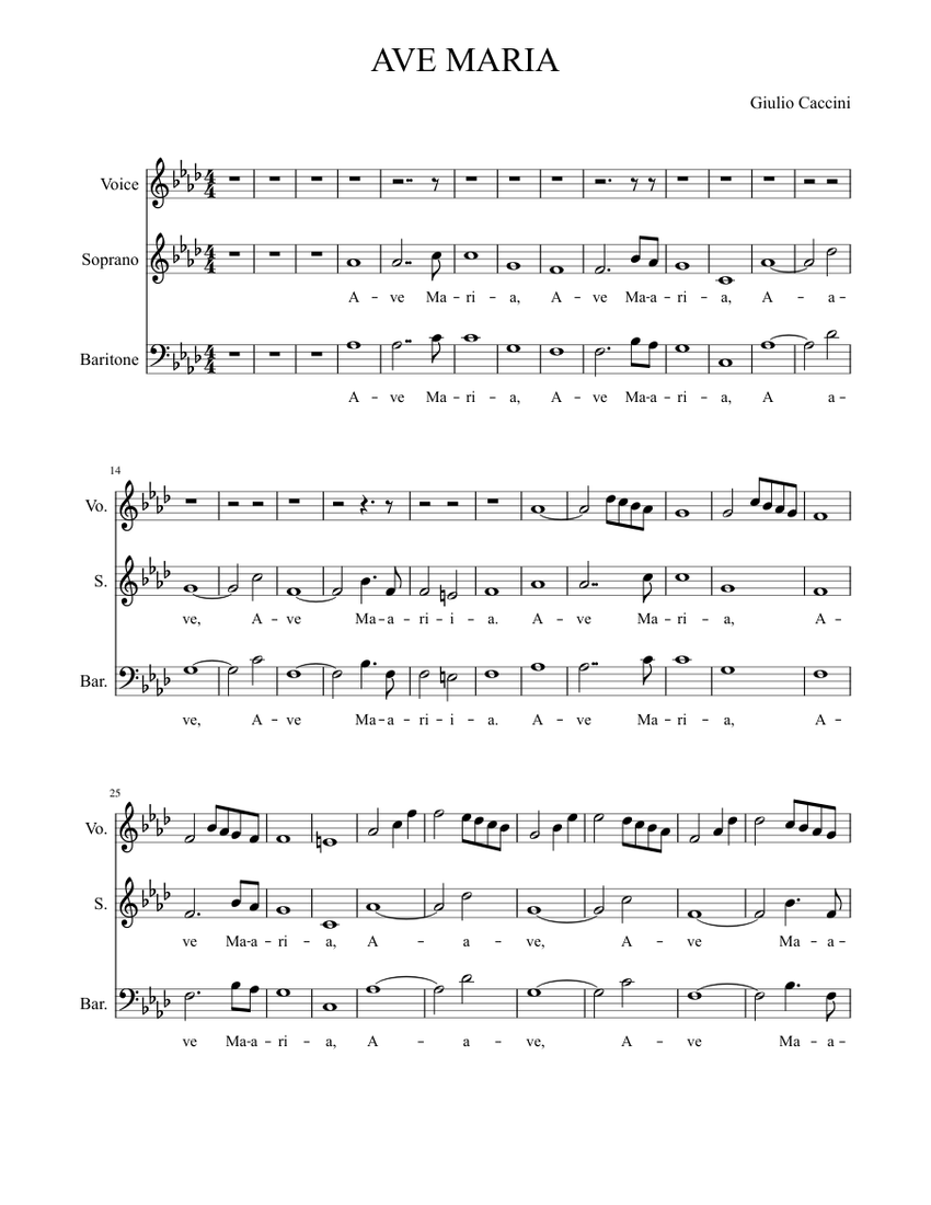 AVE MARIA - piano tutorial
