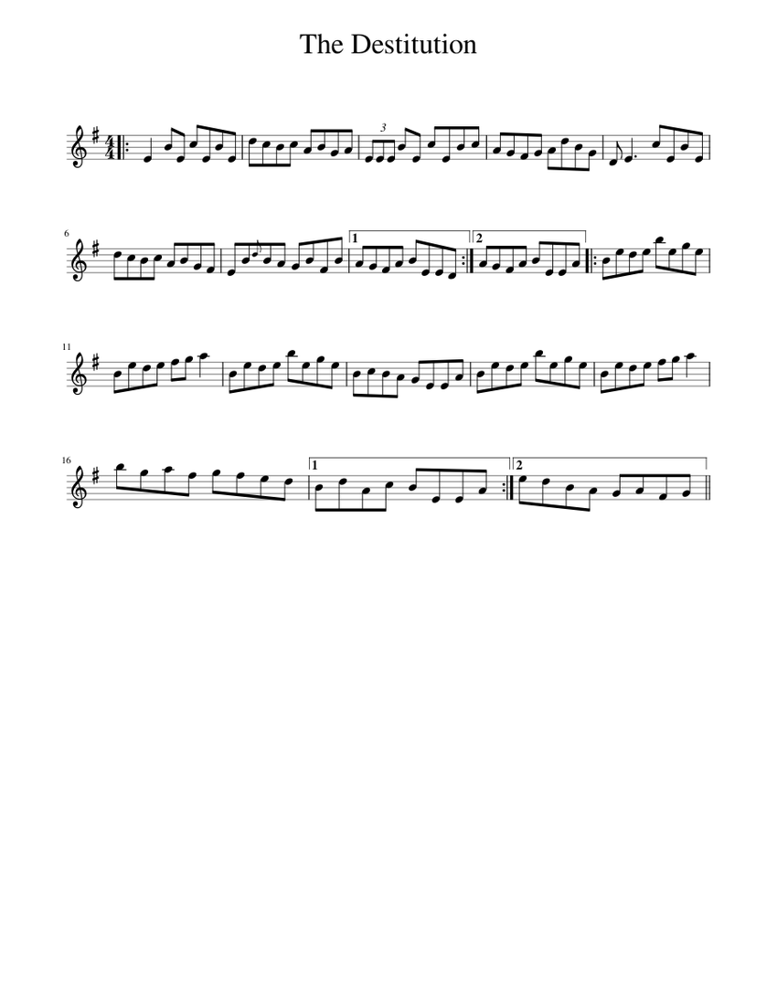 The Destitution Sheet music for Piano (Solo) | Musescore.com