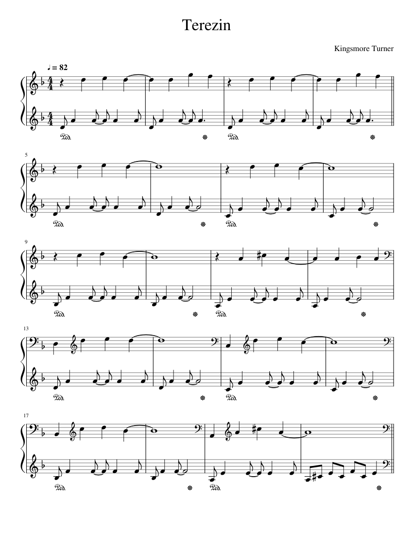 Terezin Sheet Music for Piano (Solo) | MuseScore.com