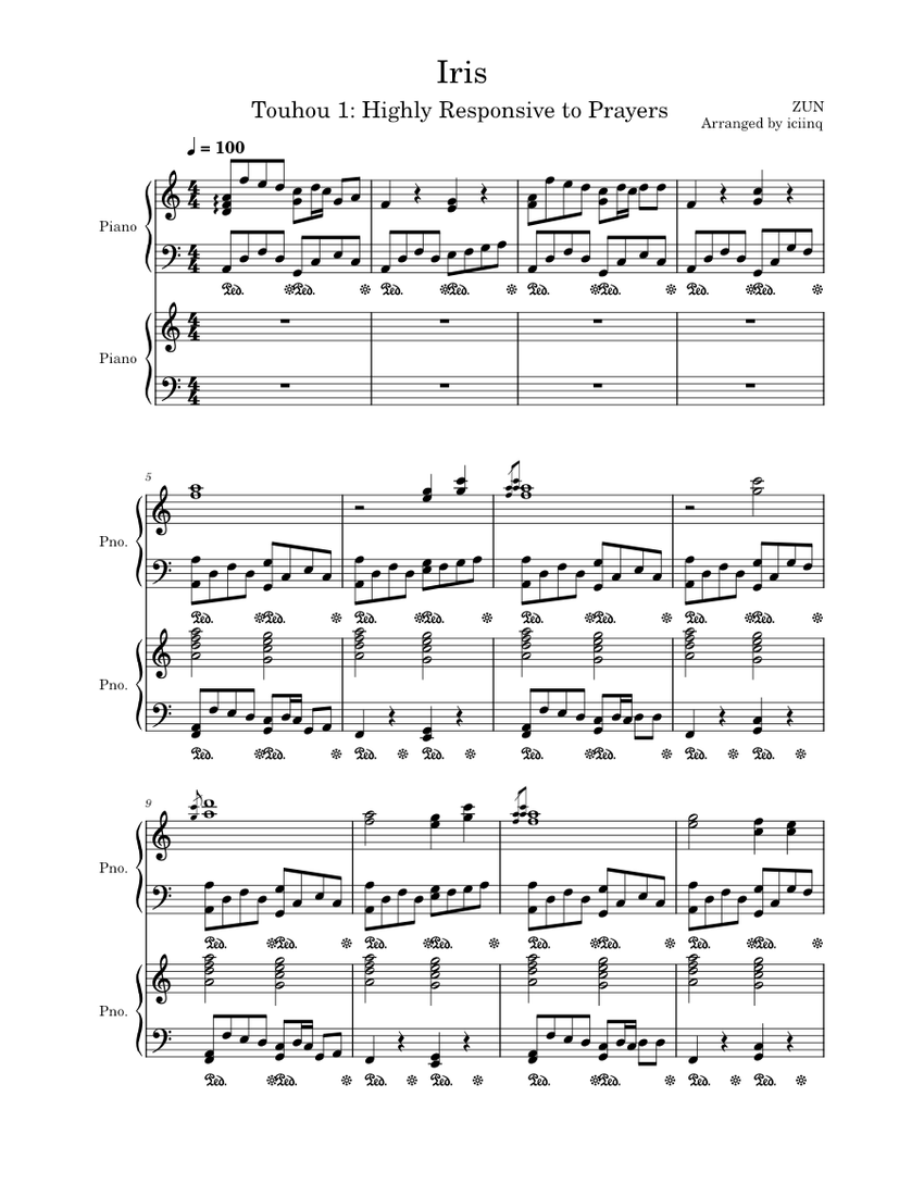 Iris Sheet music for Piano (Piano Duo) | Musescore.com