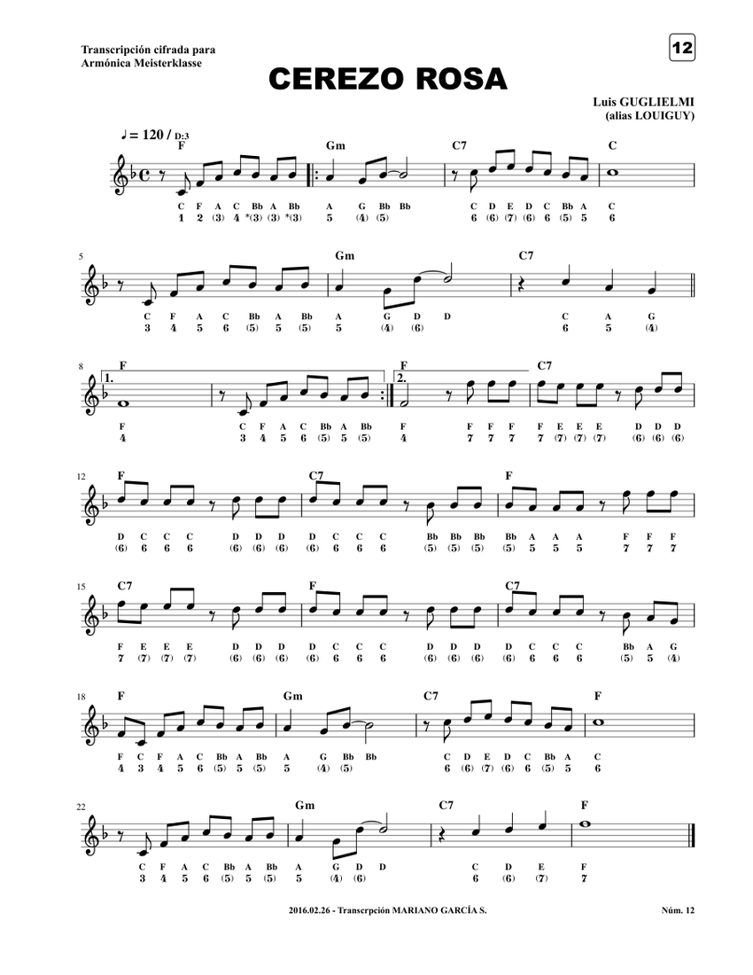 CEREZO ROSA Sheet music for Violin (Solo) | Musescore.com