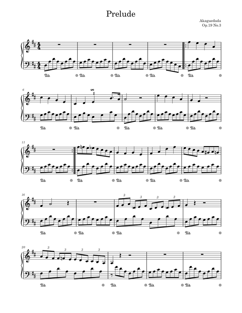 Prelude 2 Sheet music for Piano (Solo) Easy | Musescore.com